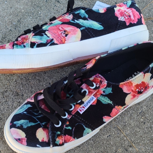 Superga | Shoes | Nwt Superga Velvet Floral Sneakers | Poshmark